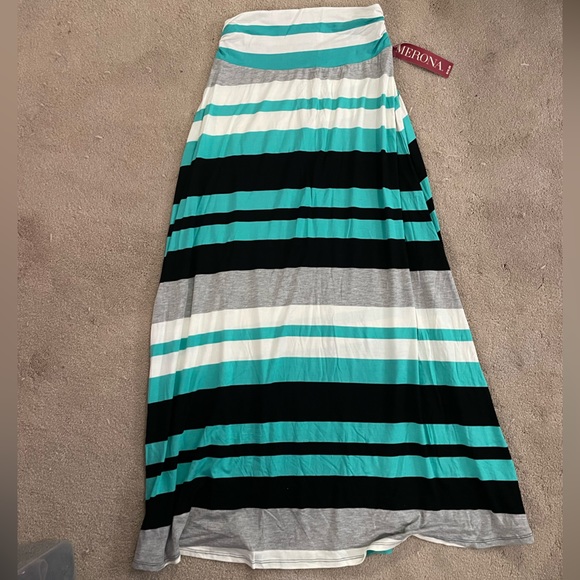 Merona | Skirts | Nwt New Merona Green Stripe Maxi Skirt | Poshmark